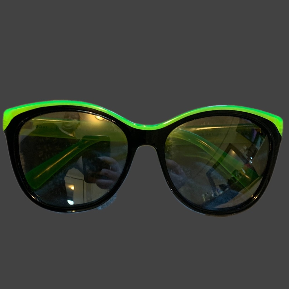 Marc Jacobs Neon Green Black Sunglasses With Case - Gem